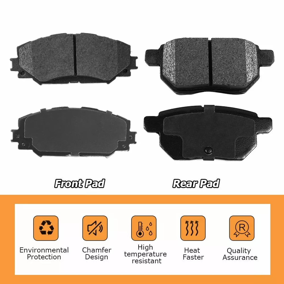Toyota Corolla 2009-2019 Front Brake Pads Genuine OEM Ceramic 04465-02 ...