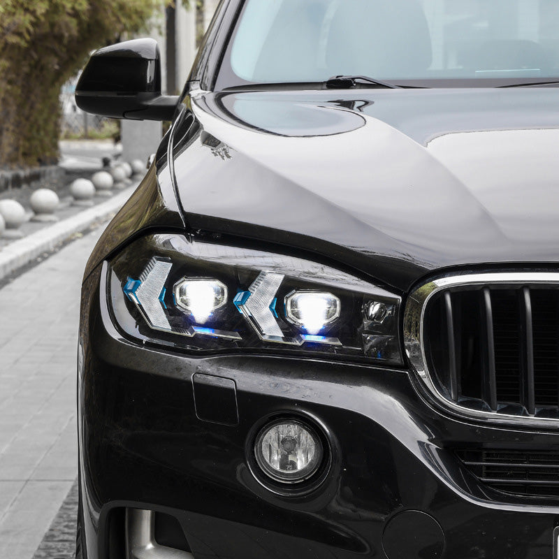 LED Headlights For BMW X5 F15 2014-2018 Double Lens Arrow Style Assemb ...