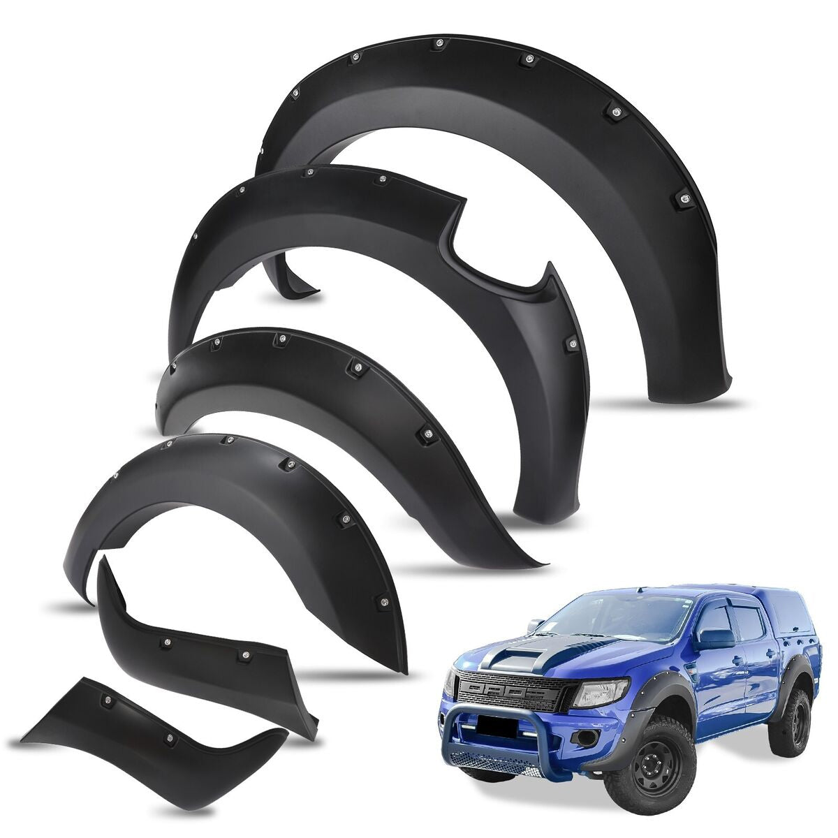 Fender Flares for 2015-2025 Ford Ranger T7, T8, T9 – Modified Fender ...