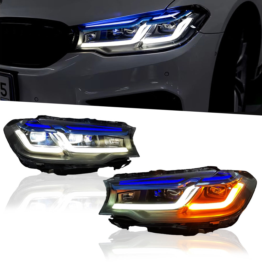 Laser Style LED Headlights for BMW G30 5 Series 2018-2023 LCI/Pre-LCI ...