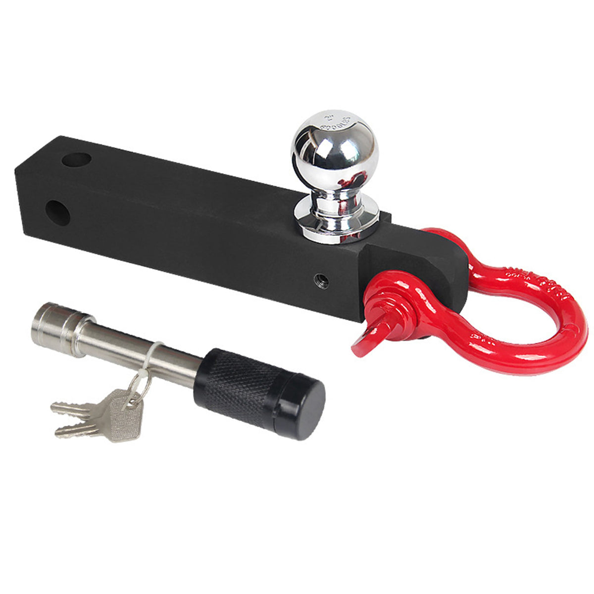 Solid Shank Shackle 13,000 lbs with 5/8" Trailer Hitch Lock ，Hitch Pin ...