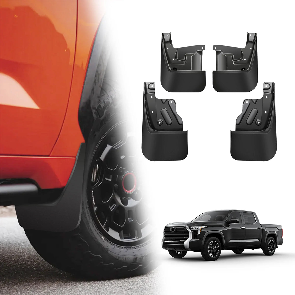 Amancarport® Custom Fit Mud Flaps for Toyota Tundra 2007–2026 No-Drill ...
