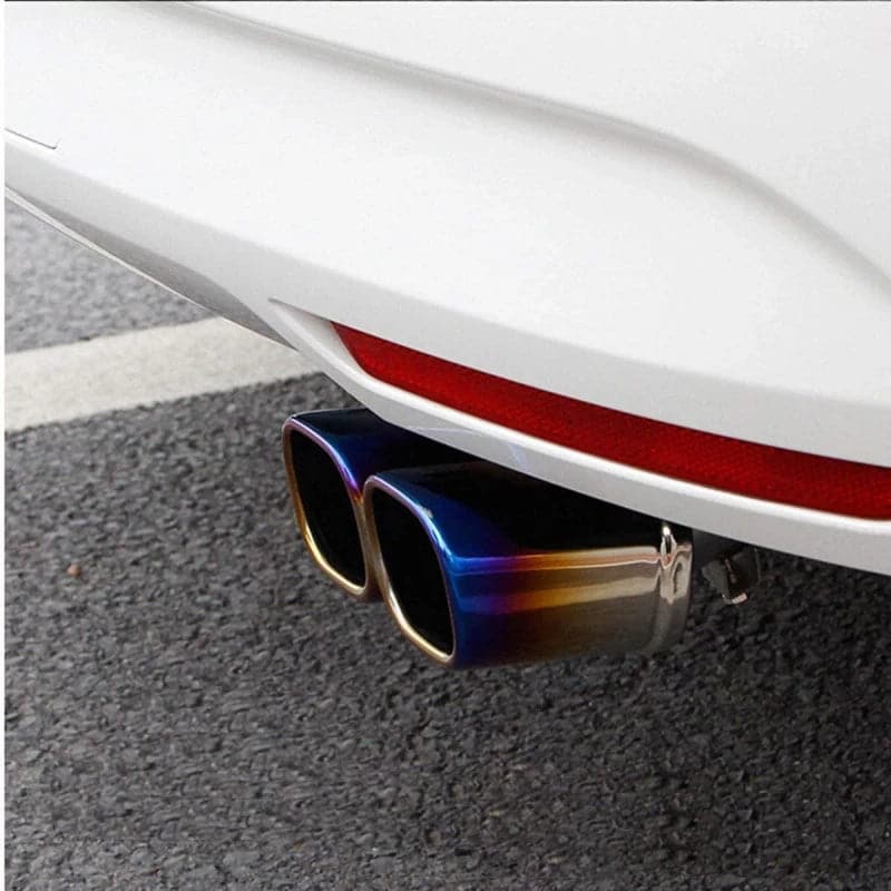 Car Exhaust Pipe Square mouth exhaust tip Straight curved car exhaust ...