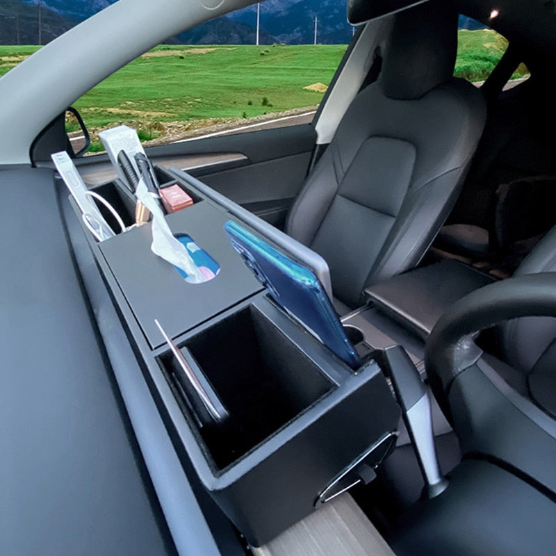 Car Organizer Storage Tray Box For Tesla Model 3/Y – AmanCarport